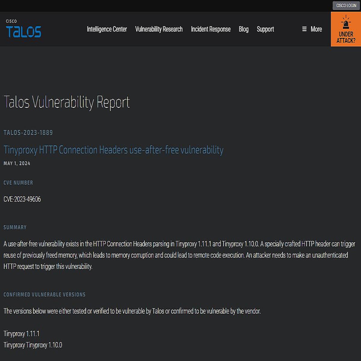 軽量HTTP/HTTPSプロキシーデーモンの「Tinyproxy」に緊急の脆弱性 (2024年5月9日掲載) - ライブドアニュース