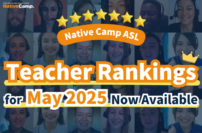 【画像】【NativeCamp ASL /アメリカ手話】Teacher Rankings for May 2025 Now Available /5月の講師ランキングを公開 1/2 ...