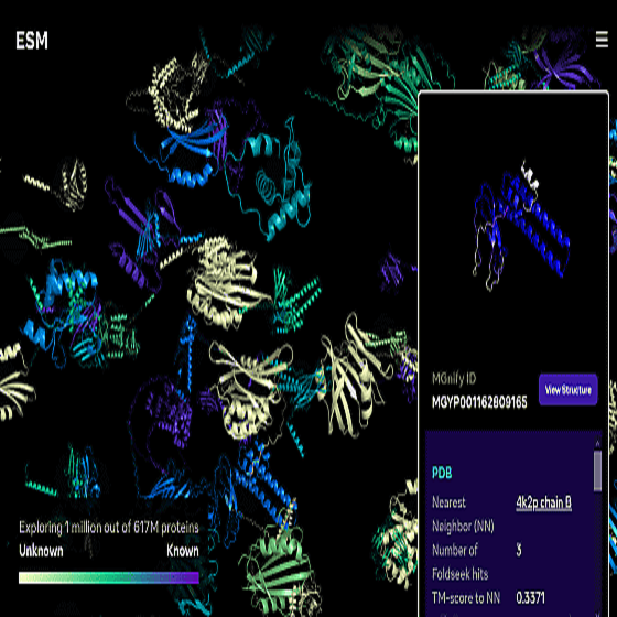 6億種超のタンパク質構造を予測したAI「ESM-2」によるデータベースをMetaが公開、予測速度はAlphaFoldより60倍高速 (2022 ...