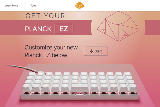 コンパクト＆直交配列でキー割り当ての変更やマウスコントロールにも対応するメカニカルキーボード「Planck EZ」 - ライブドアニュース
