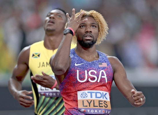 ボルトに並ぶ4連覇、ライルズは観客に「ドラゴンボール」の「元気玉」ポーズ…男子200m (2025年9月20日掲載) - ライブドアニュース