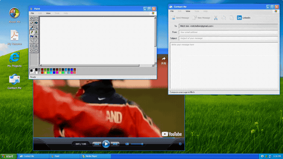 WindowsXPを再現したポートフォリオサイト「MitchIvin XP」 (2025年9月8日掲載) - ライブドアニュース